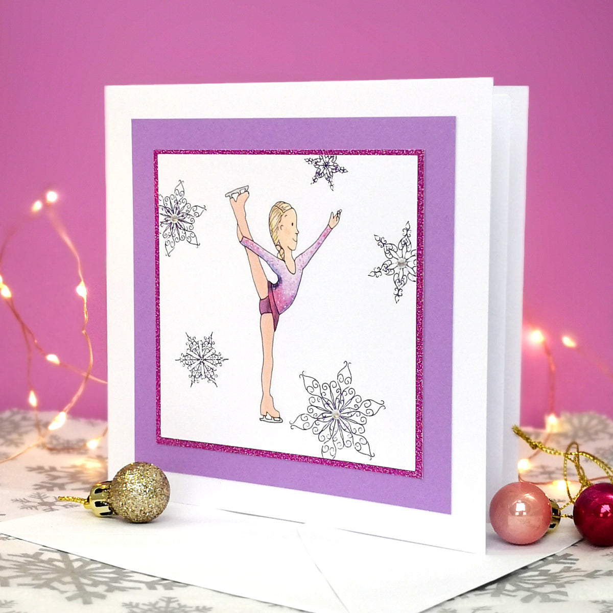Ellie The Figure Skater | Handmade Ice Skating Notecard Card | Any Occ ...